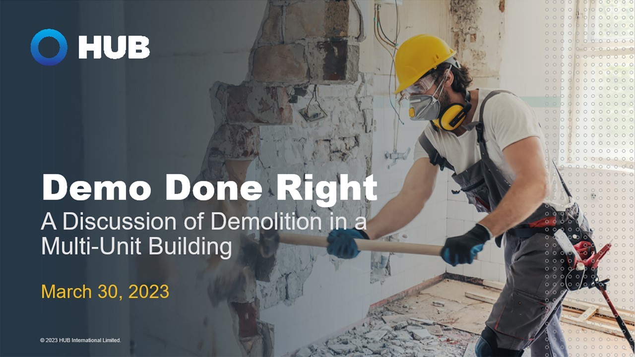 Demolition in a Multi-Unit Building | HUB International