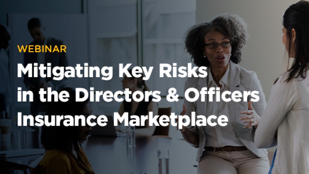 Directors & Officers Insurance Marketplace Risks | HUB International