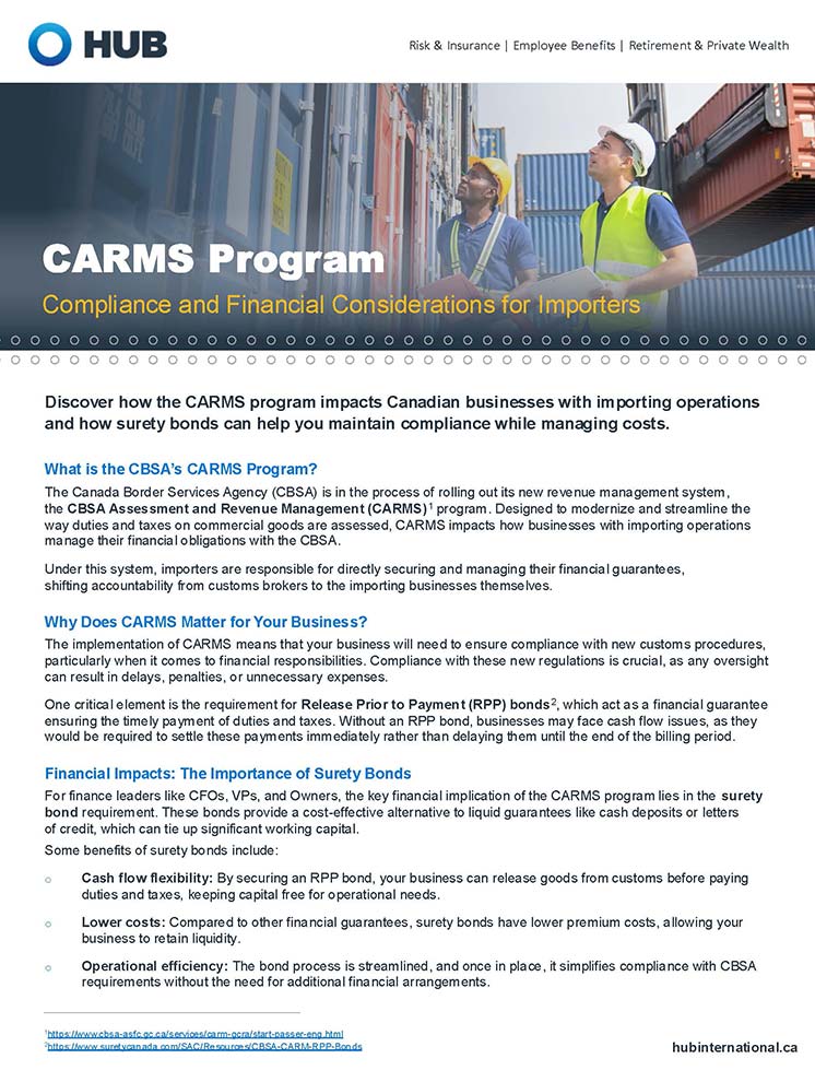 CARMS Program - Compliance and Financial Considerations for Importers ...