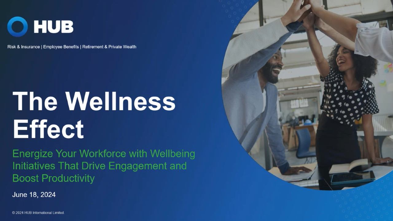 Wellness Program & Initiatives Webinar | HUB International