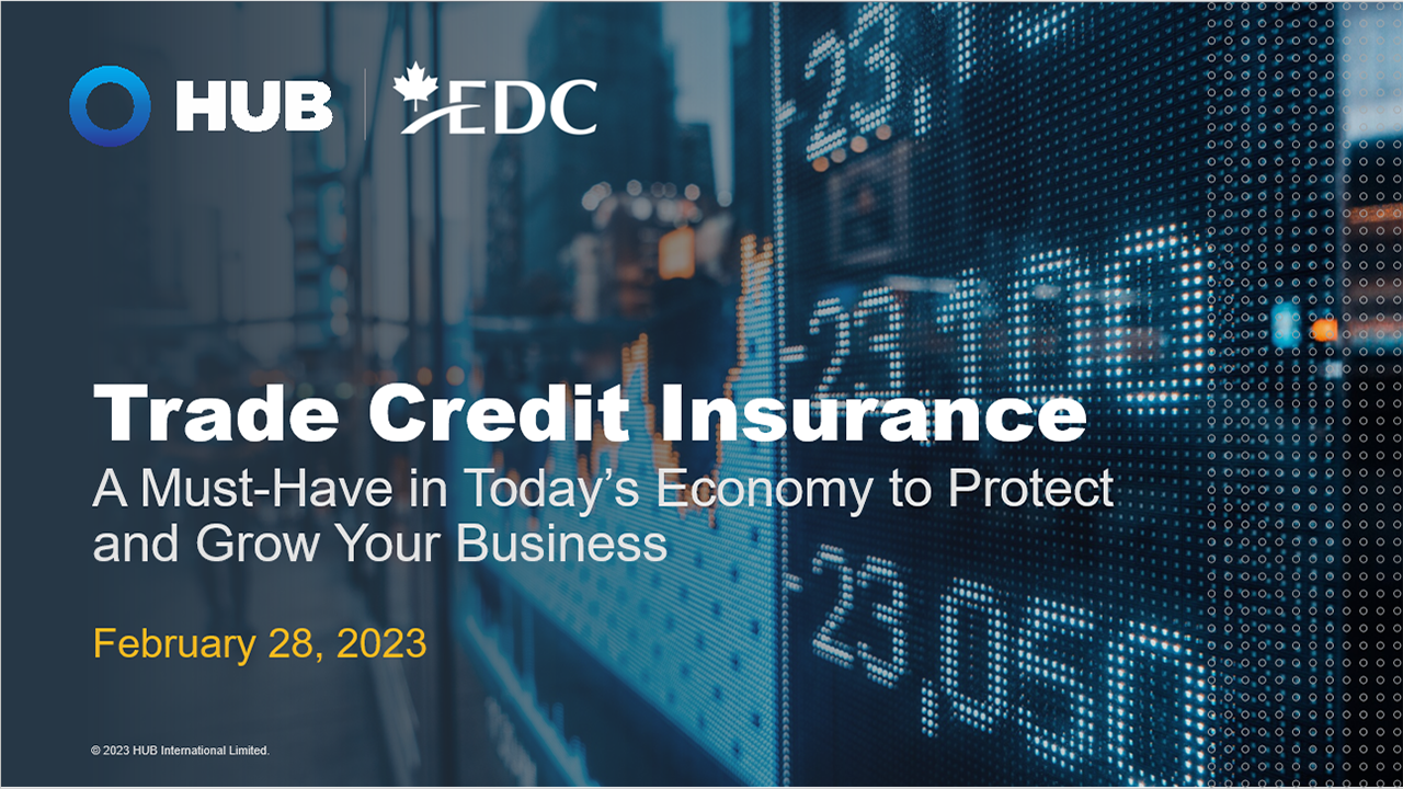 Trade Credit Insurance Webinar | HUB International