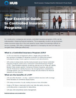 Controlled Insurance Program (CIP) Broker Coverage | HUB International